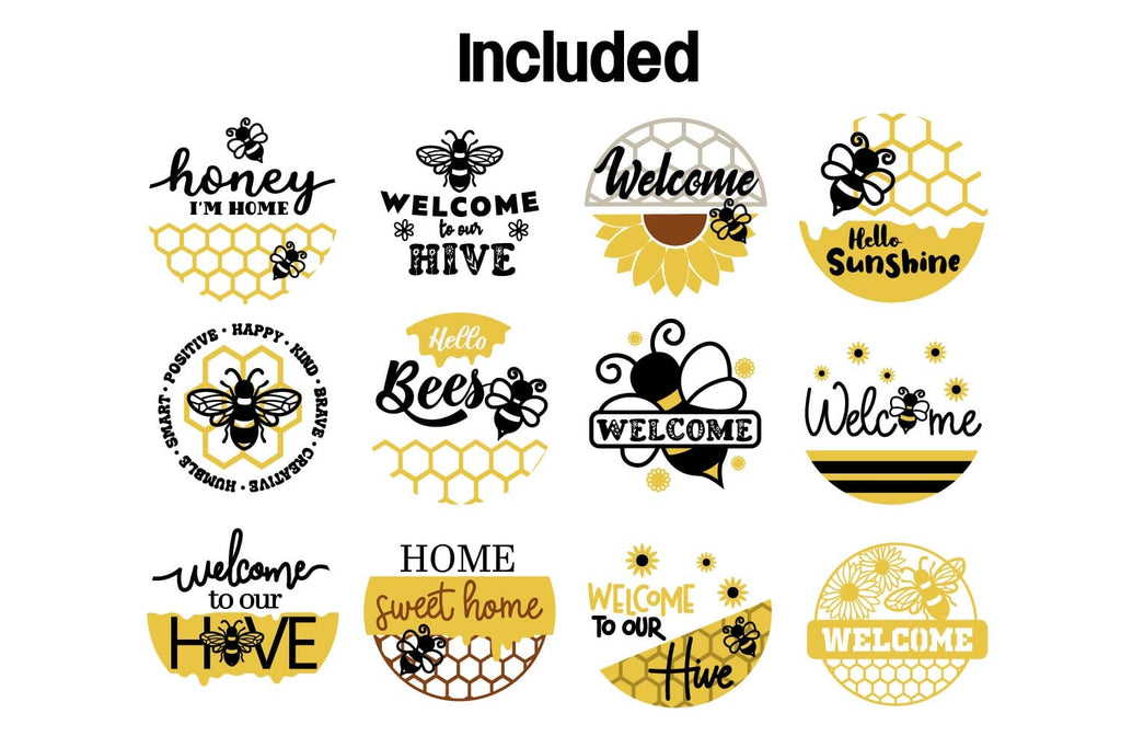 Bee door sign, Welcome to our hive, hive svg, bee svg - So Fontsy
