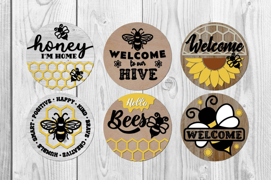 Bee door sign, Welcome to our hive, hive svg, bee svg - So Fontsy