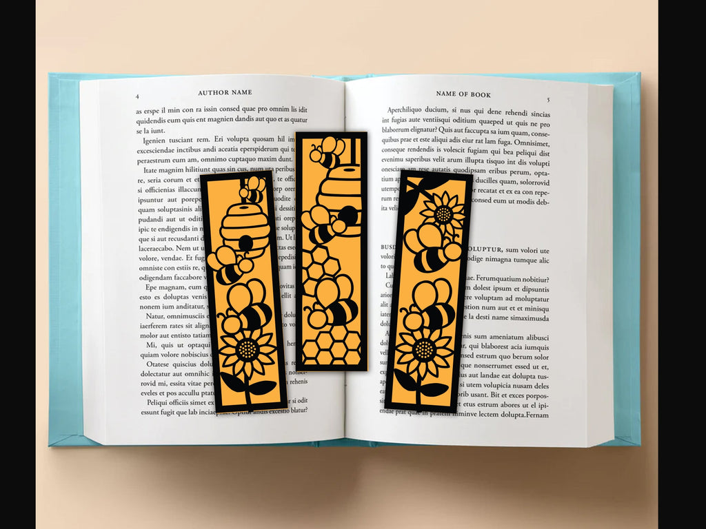 Bee Honey bookmark Paper cut - So Fontsy