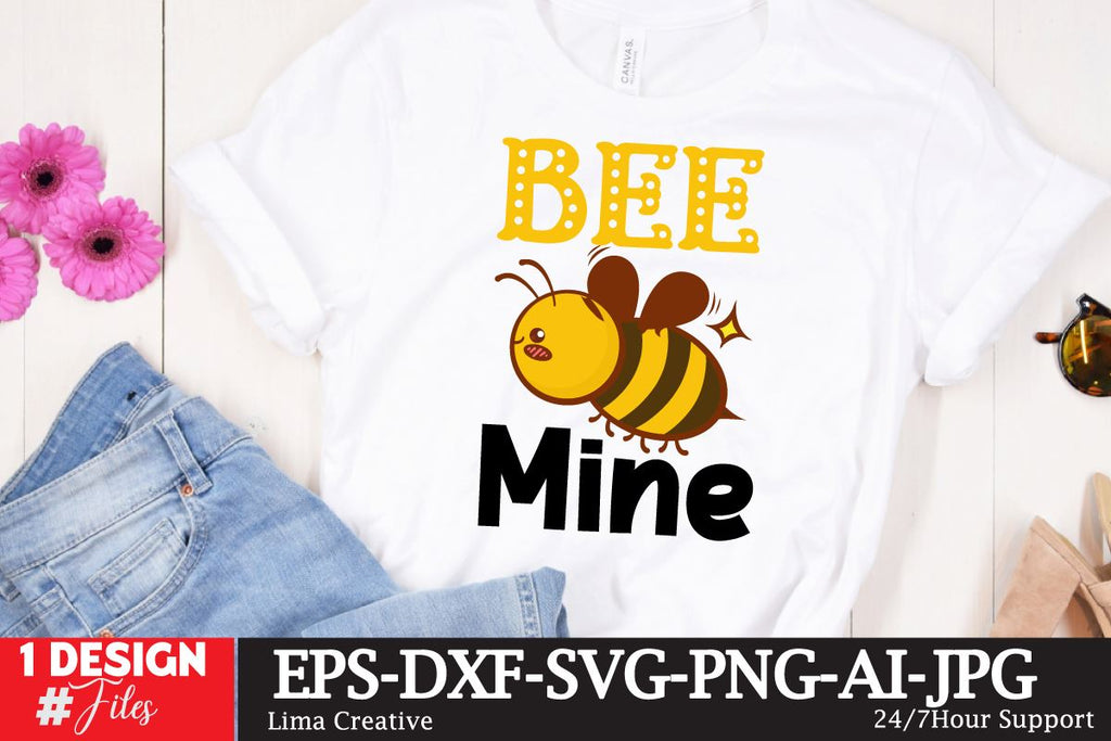 Bee Mine SVG Cute File - So Fontsy