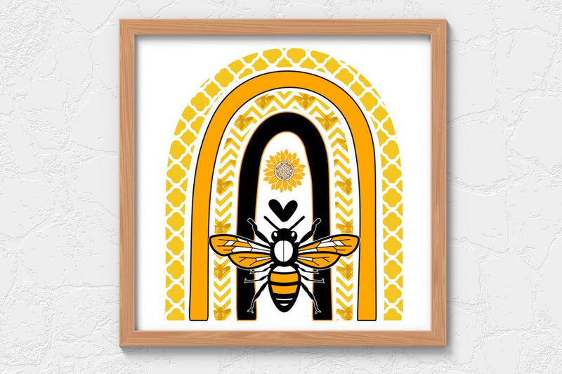 Bee Rainbow SVG - So Fontsy