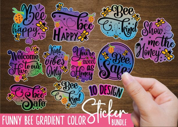 Bee Stickers Pack | Save The Bees Sticker | Honey & Bee Stickers Bundle ...