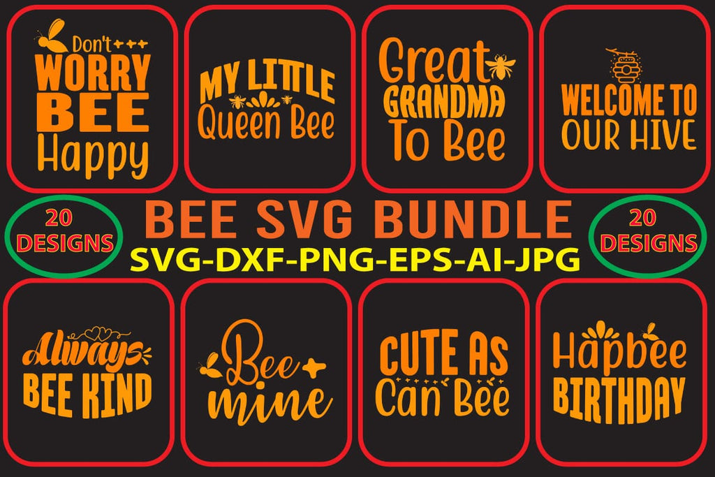 Bee SVG Bundle - So Fontsy