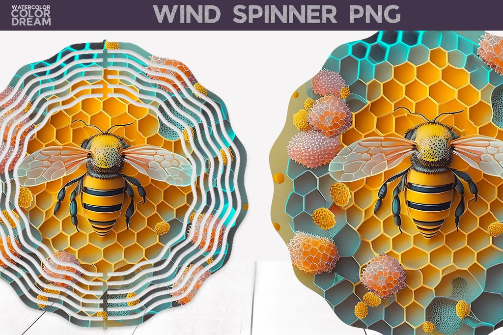 Bee Wind Spinner | Honey Bee Wind Spinner - So Fontsy