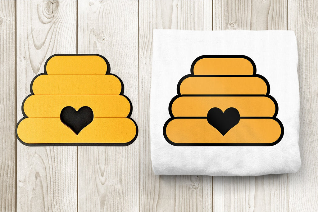 Beehive with Heart SVG - So Fontsy