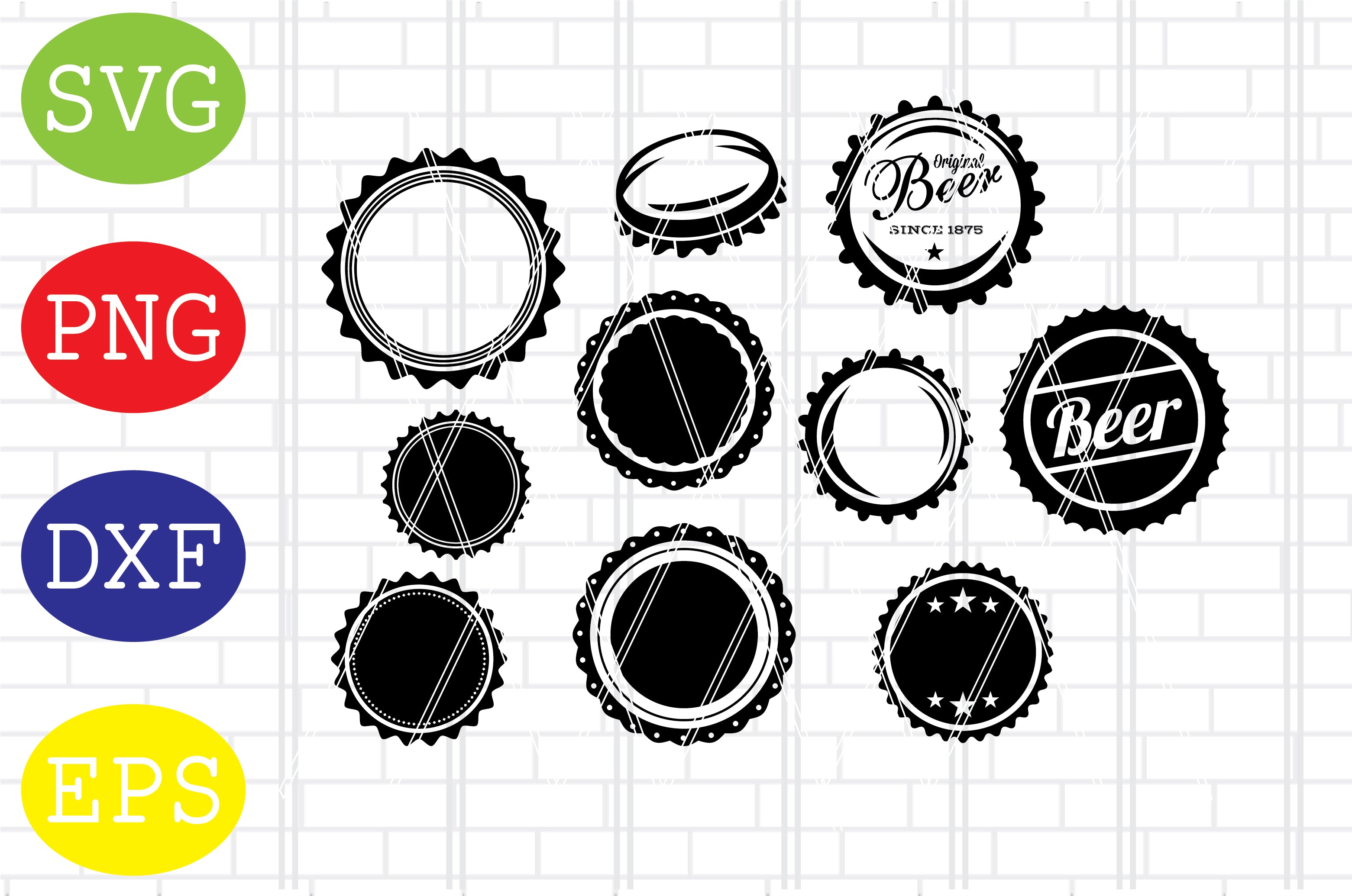 Bottle Cap Silhouette Vector