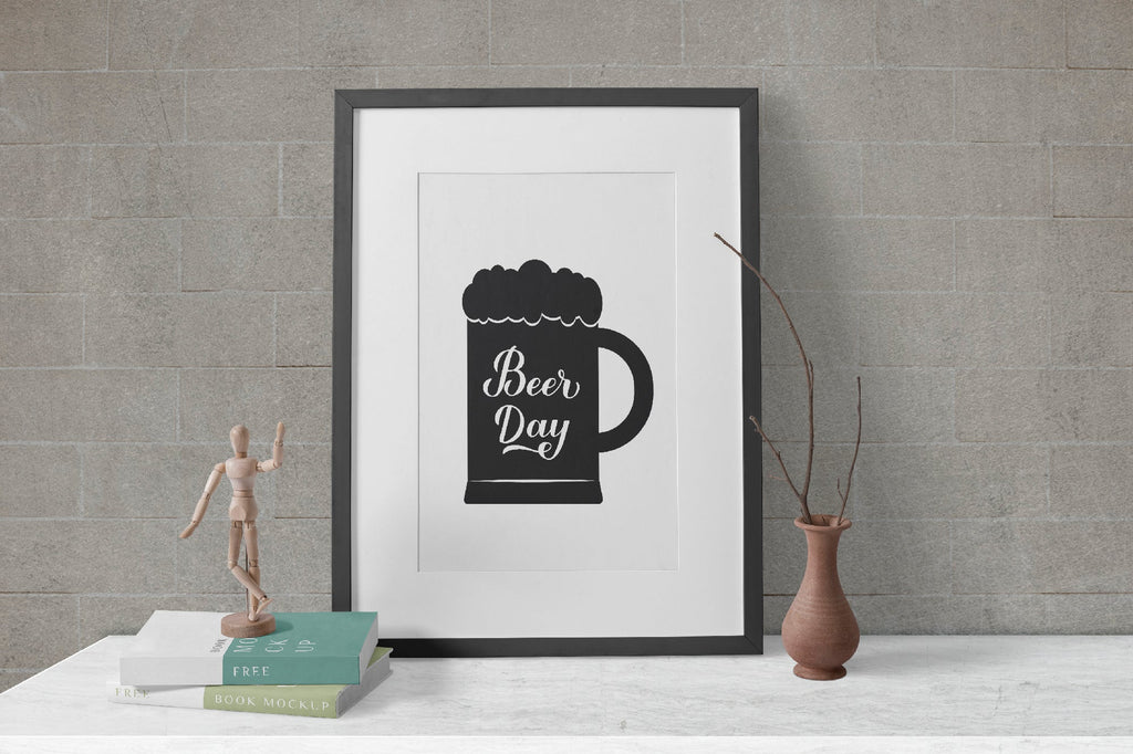 Beer day calligraphy hand lettering on mug. - So Fontsy