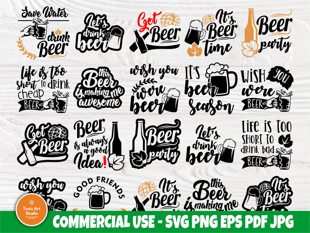 Beer SVG Bundle, Alcohol Svg, Funny Svg, Beer Sign - So Fontsy