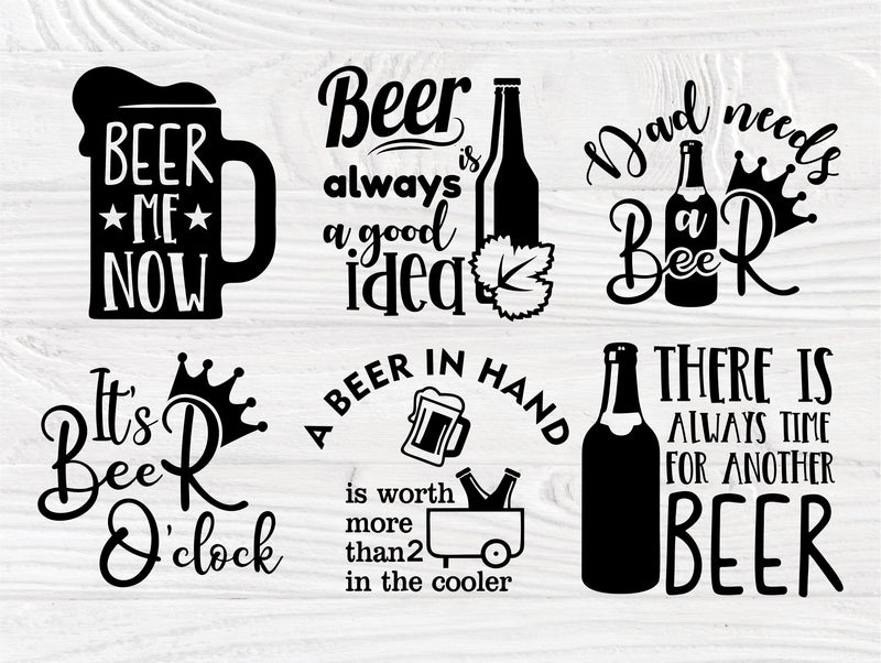 Beer SVG Bundle, Beer Quotes Svg, Beer Cut Files, Svg Cut Files - So Fontsy