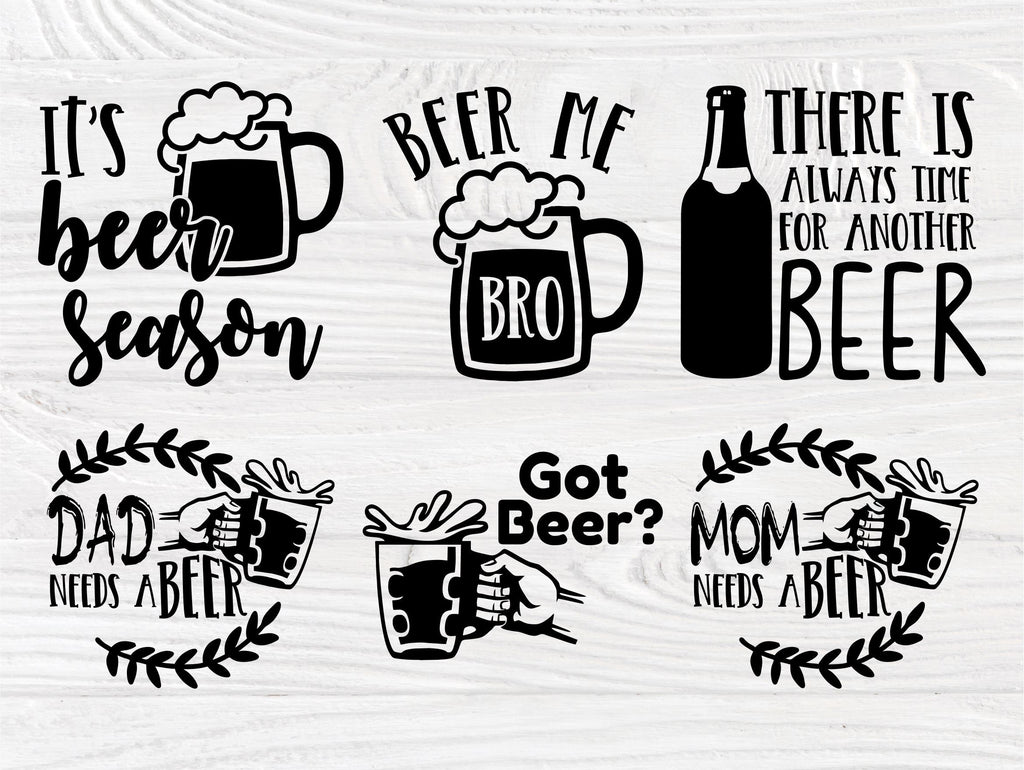Beer SVG Bundle, Craft Beer Svg, Alcohol Cut Files - So Fontsy