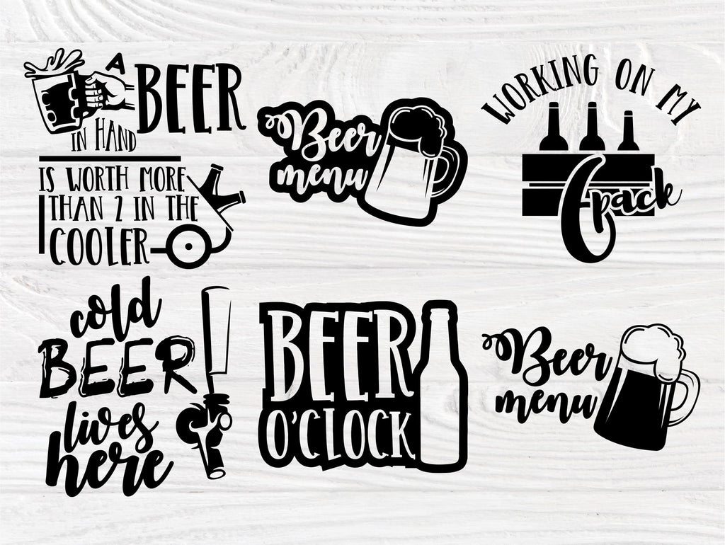 Beer SVG Bundle, Craft Beer Svg, Alcohol Cut Files - So Fontsy