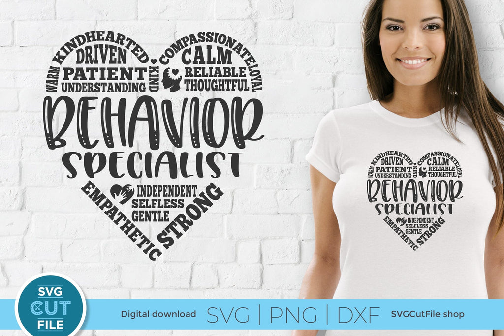 Behavior specialist svg for Cricut or Silhouette - So Fontsy