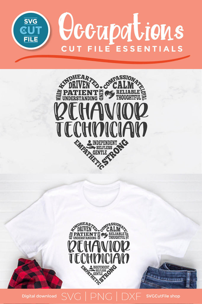 Behavior Technician SVG for Cricut or Silhouette - So Fontsy