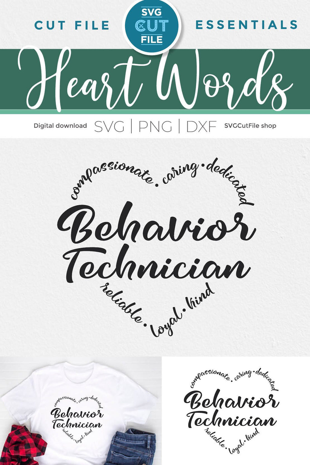 Behavior Technician svg for Cricut or Silhouette - So Fontsy