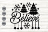 Believe| Believe Christmas SVG Cutting Files. - So Fontsy