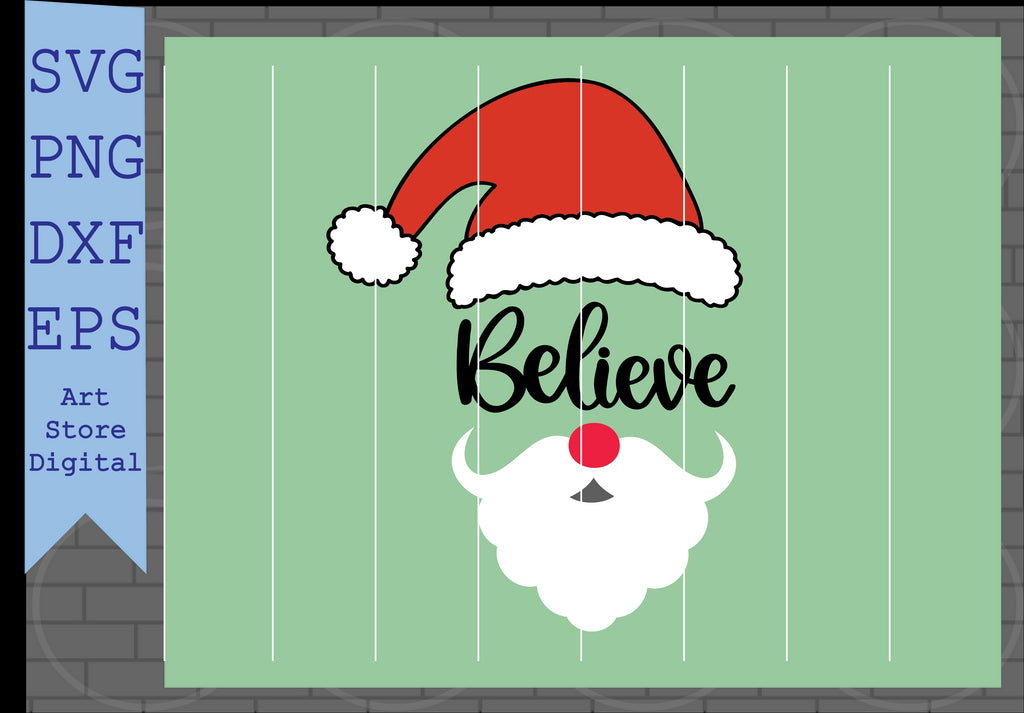 Believe Santa Claus Svg, Christmas Svg, Cool Santa Claus Svg, Funny ...