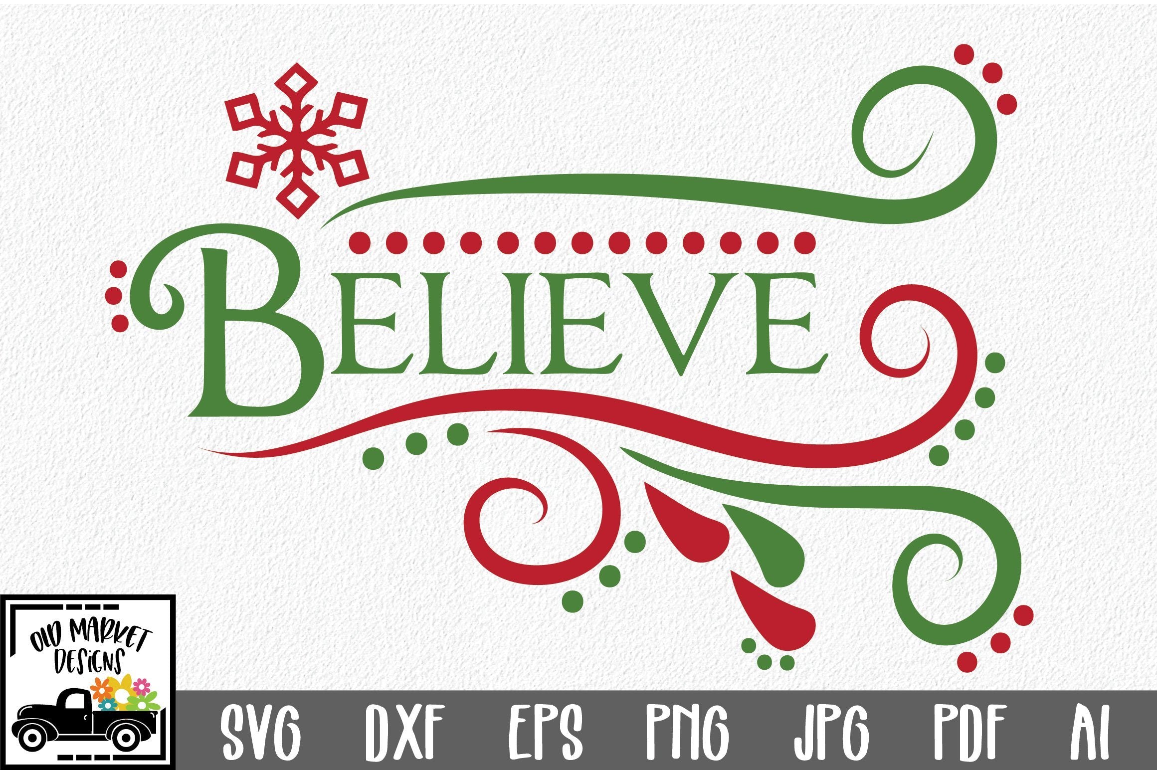 Believe SVG Cut File - Christmas SVG - So Fontsy