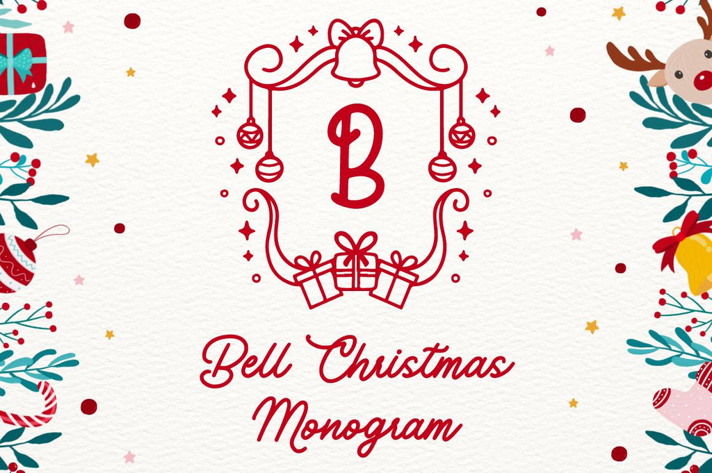 Bell Christmas Monogram - So Fontsy