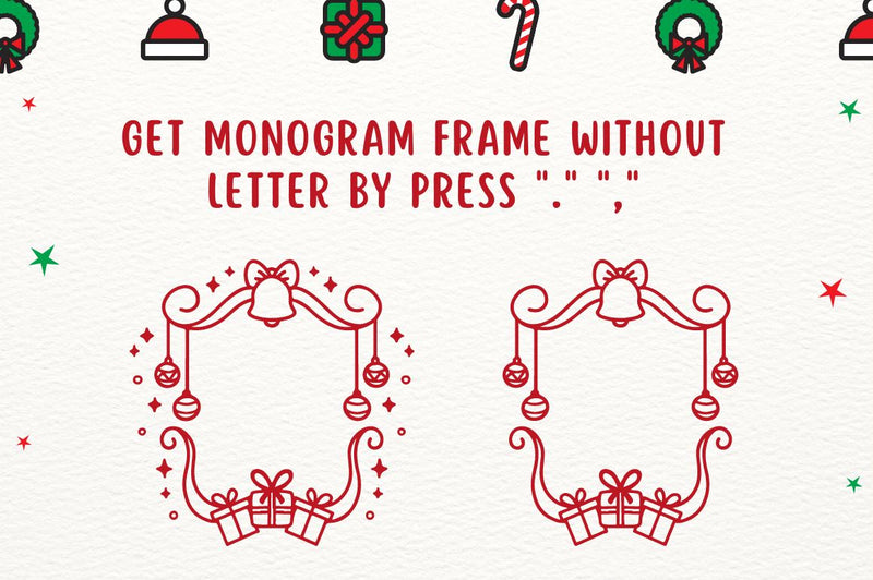 Bell Christmas Monogram - So Fontsy
