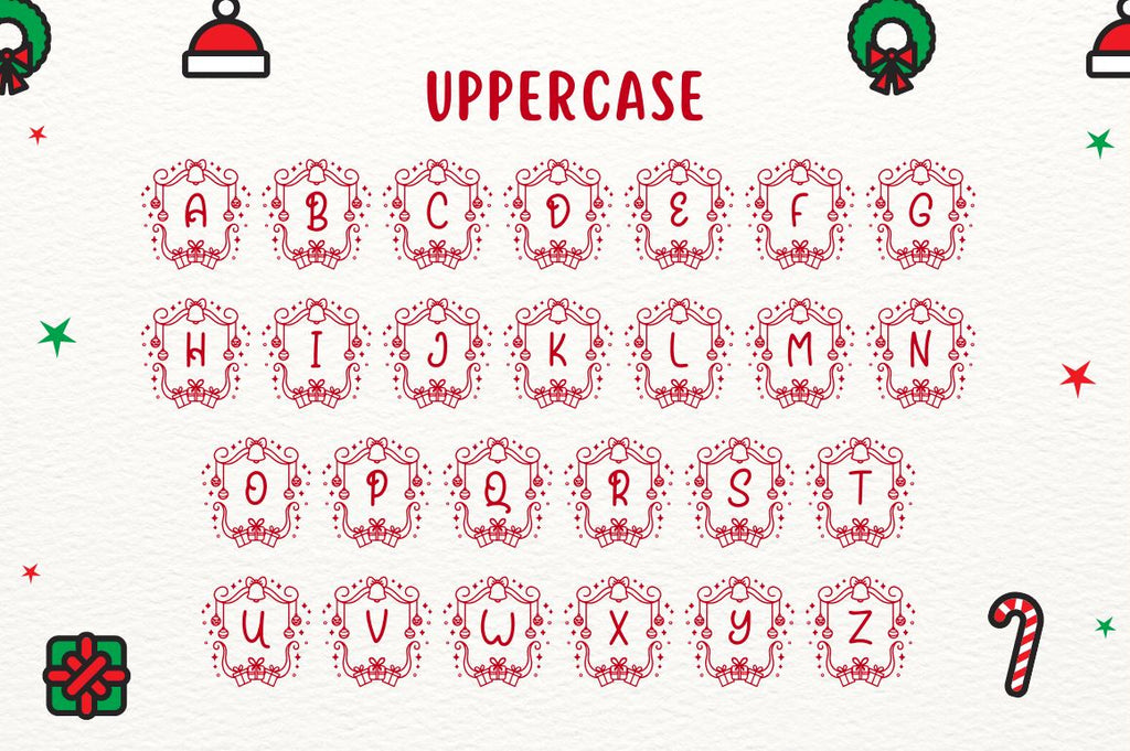 Bell Christmas Monogram - So Fontsy