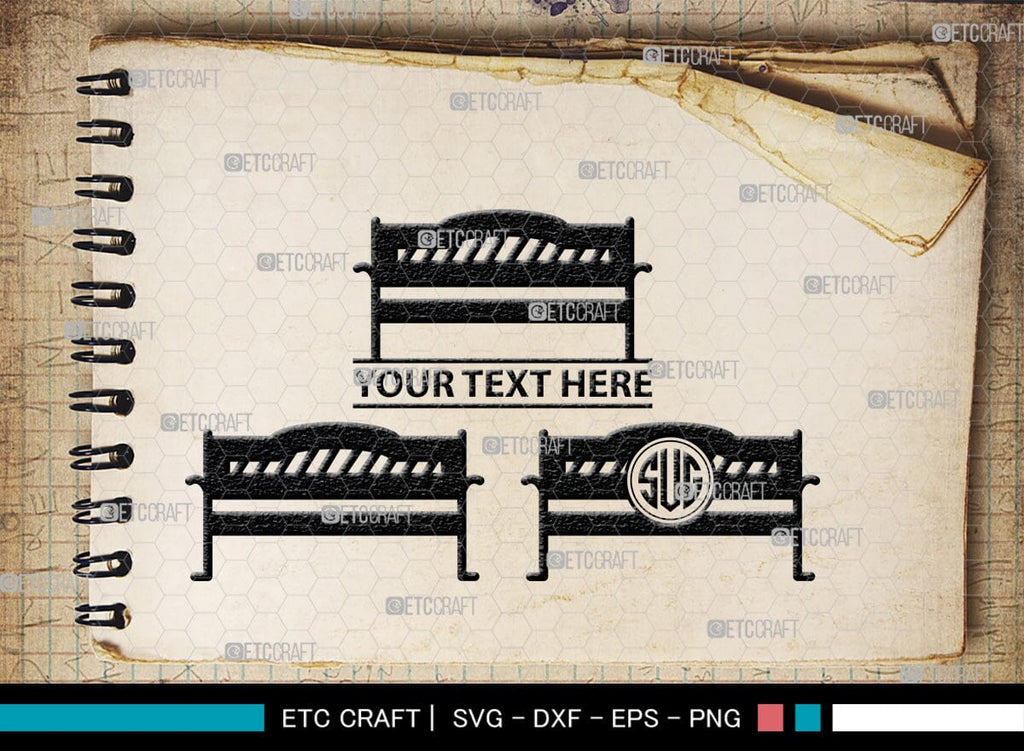 Bench Monogram, Bench Silhouette, Bench SVG, Park Bench Svg, Wooden ...