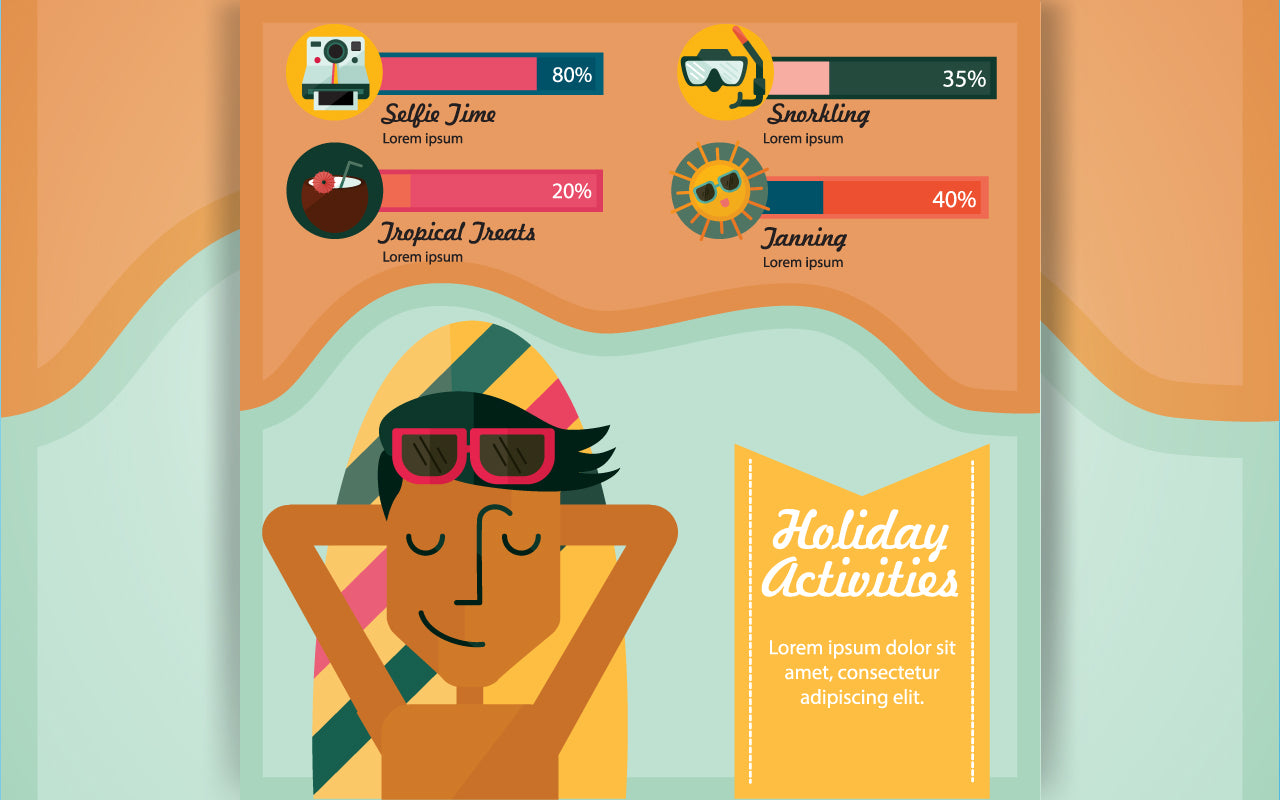 Benefits of swimming infographic vector - So Fontsy