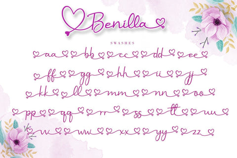 Benilla - Monogram with Script Font - So Fontsy
