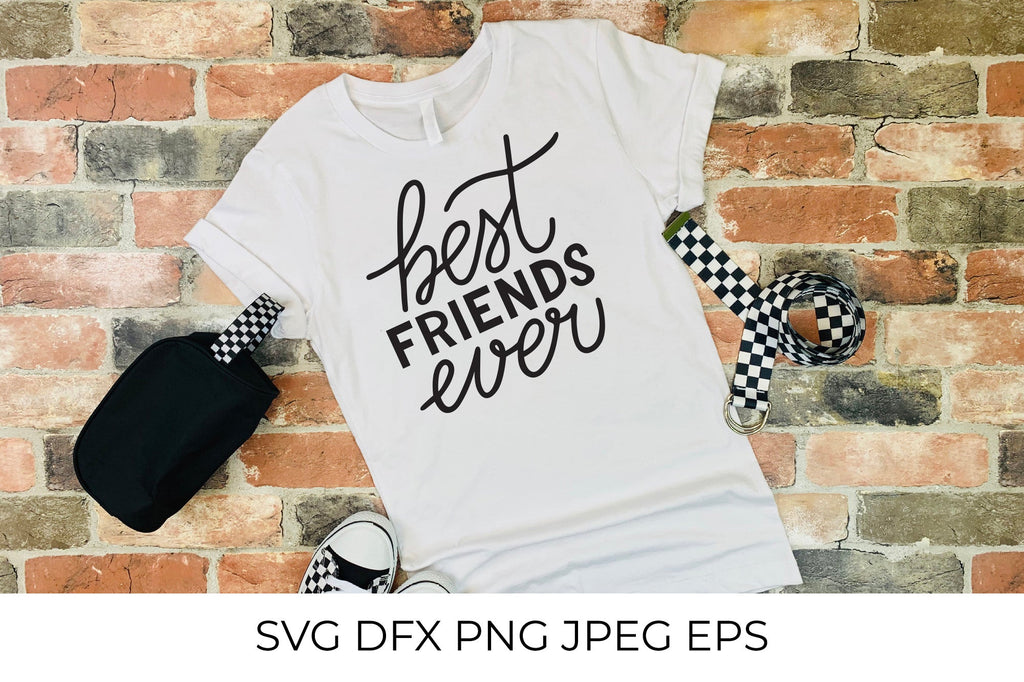 Best Friends Ever calligraphy lettering. Friendship quote - So Fontsy