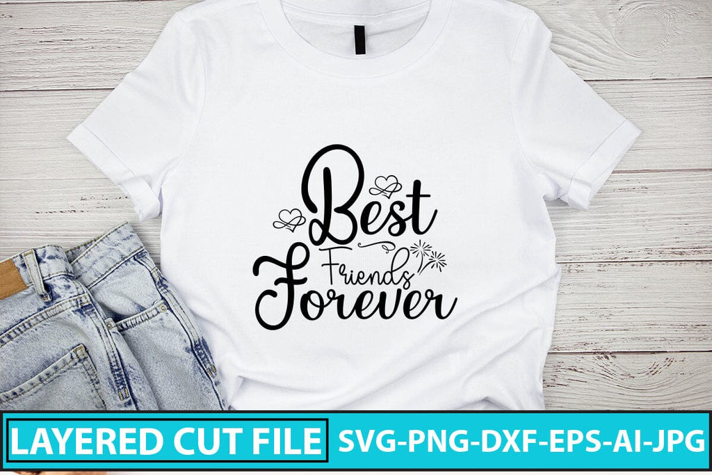 Best Friends Forever SVG Cut File - So Fontsy