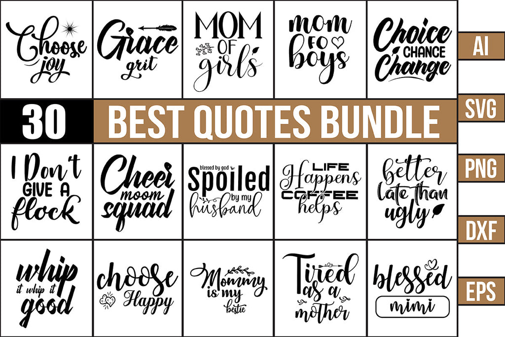 Best Quotes SVG Bundle - So Fontsy