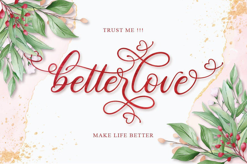 Betterlove Calligraphy - So Fontsy