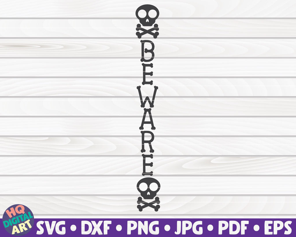Beware SVG | Halloween porch sign SVG - So Fontsy