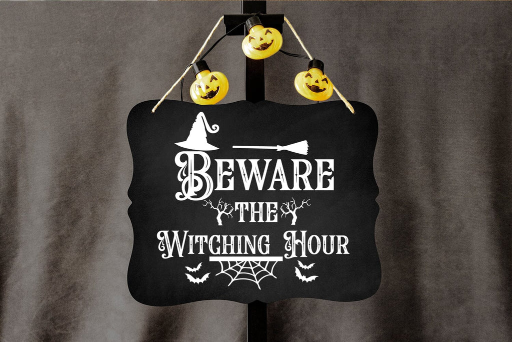 Beware the Witching I Halloween Door Sign SVG I Halloween - So Fontsy