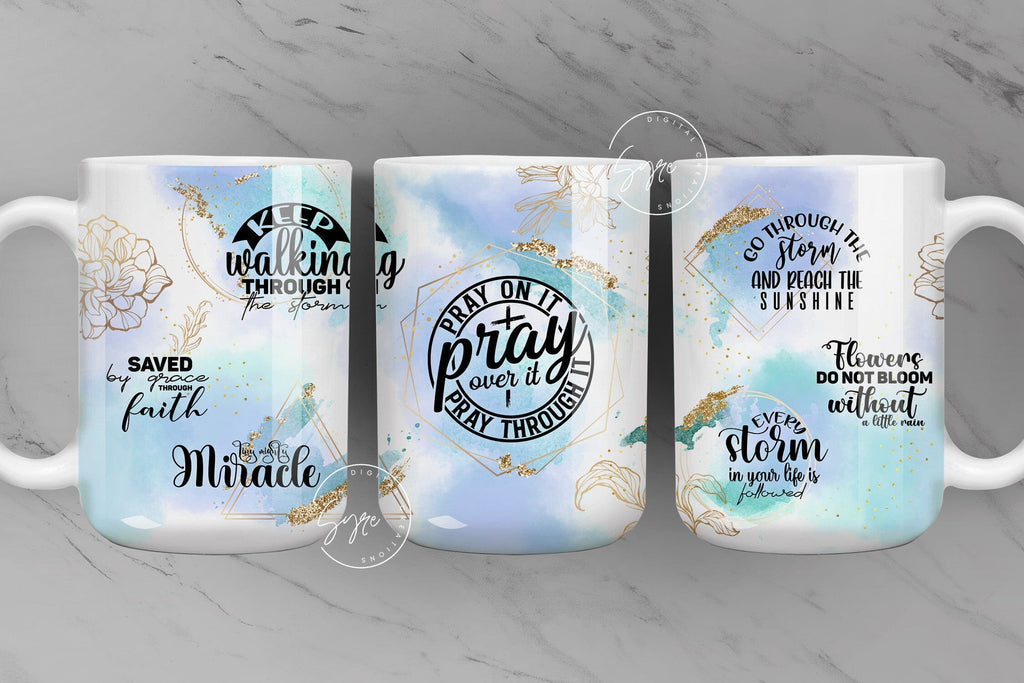 Bible Verse Mug Wrap, Religious Mug Design, Motivational Christian Mug ...