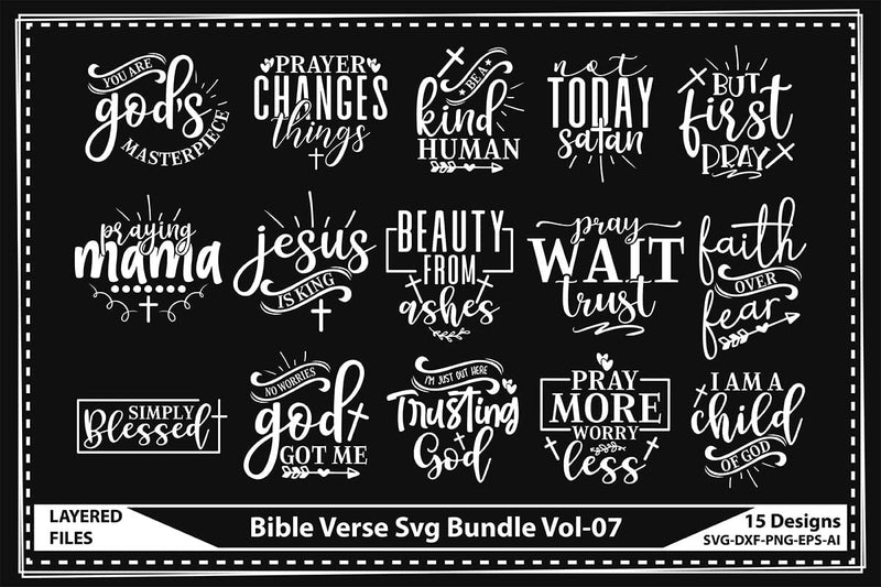 Bible Verse Svg Bundle Vol-07 - So Fontsy