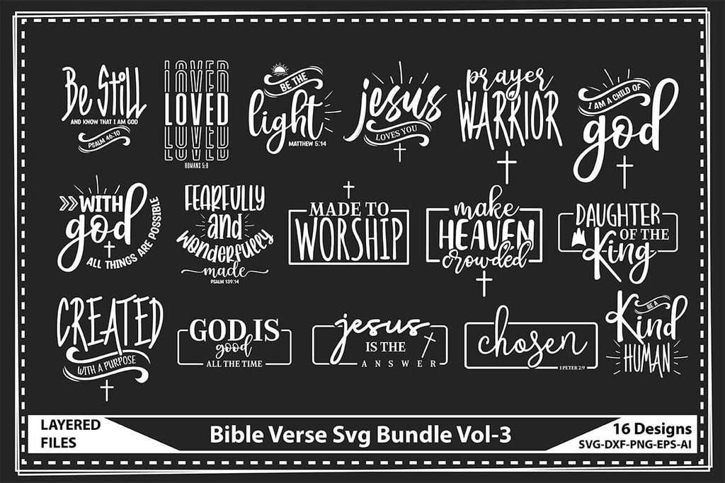 Bible Verse Svg Bundle Vol-3 - So Fontsy