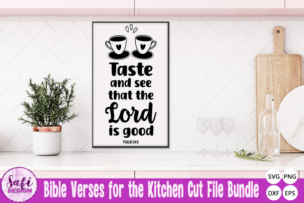 Bible Verses for the Kitchen SVG Cut File Bundle - So Fontsy