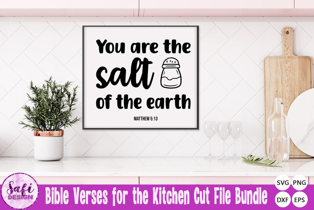 Bible Verses for the Kitchen SVG Cut File Bundle - So Fontsy