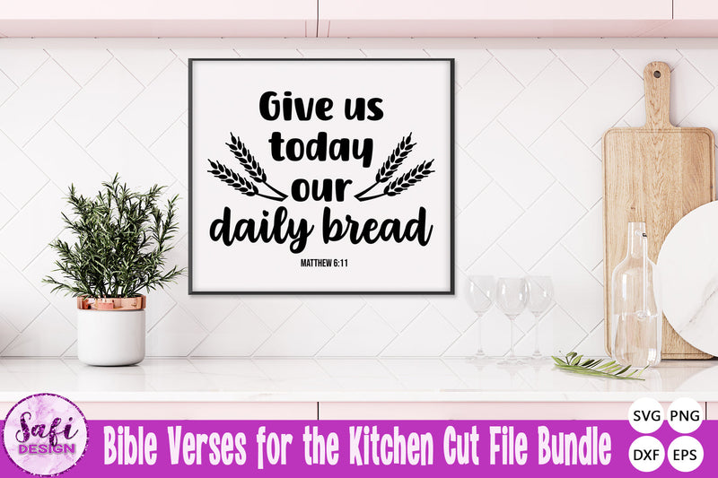 Bible Verses for the Kitchen SVG Cut File Bundle - So Fontsy