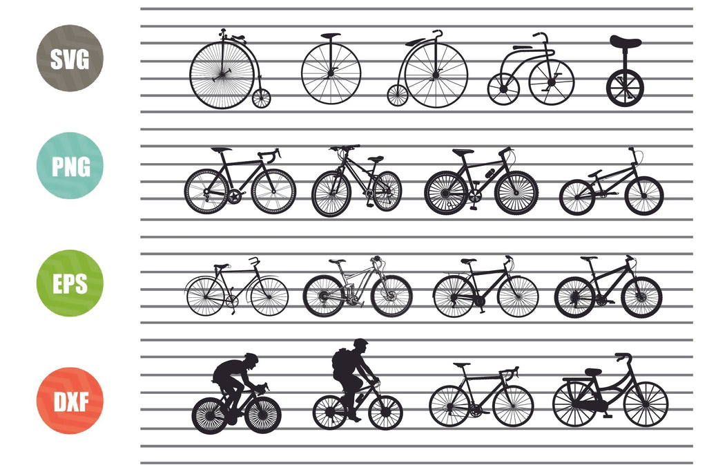 Bicycle SVG Bundle, Bicycle SVG, Bicycle Clipart, Bicycle Cut File ...