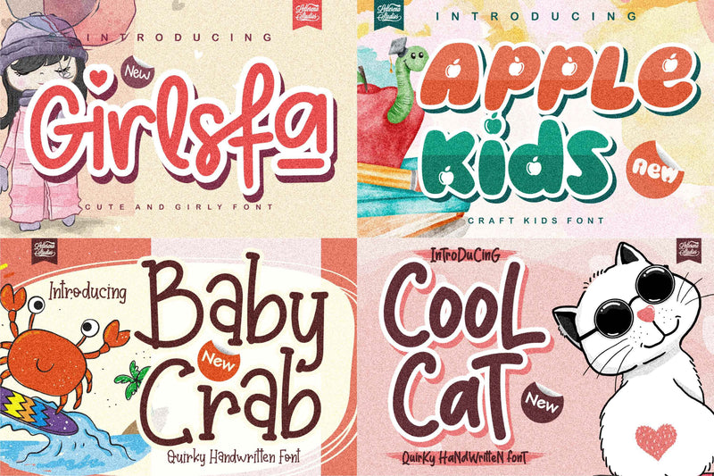 BIG BUNDLE - 54 Font Collection - So Fontsy