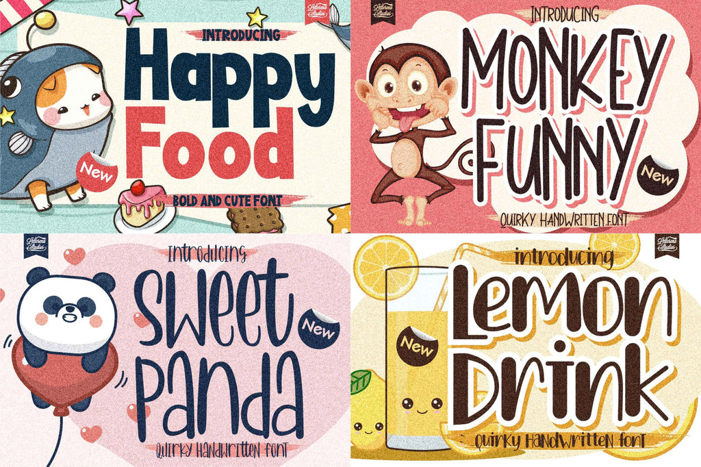 BIG BUNDLE - 54 Font Collection - So Fontsy
