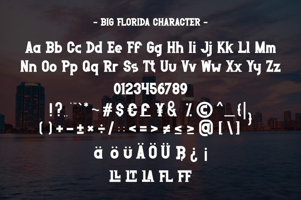 Big Florida - Modern Slab Serif Font - So Fontsy