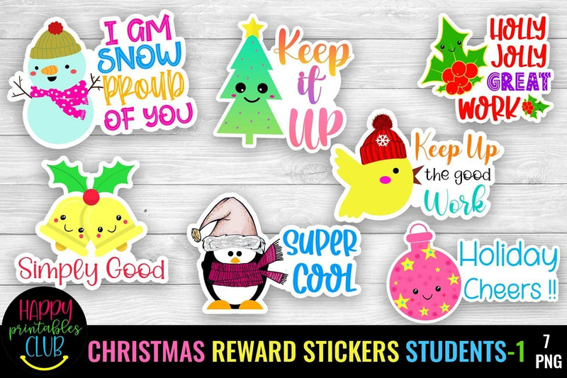 Big Motivational Reward Stickers Bundle I School Stickers - So Fontsy