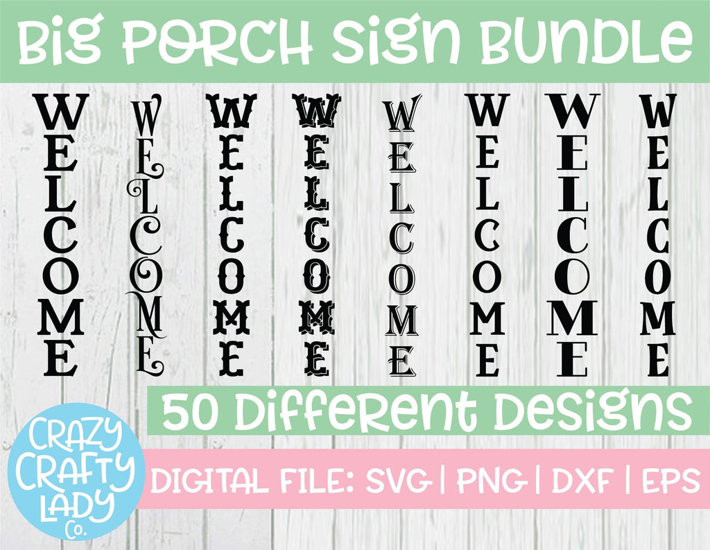 Big Porch Sign SVG Cut File Bundle - So Fontsy