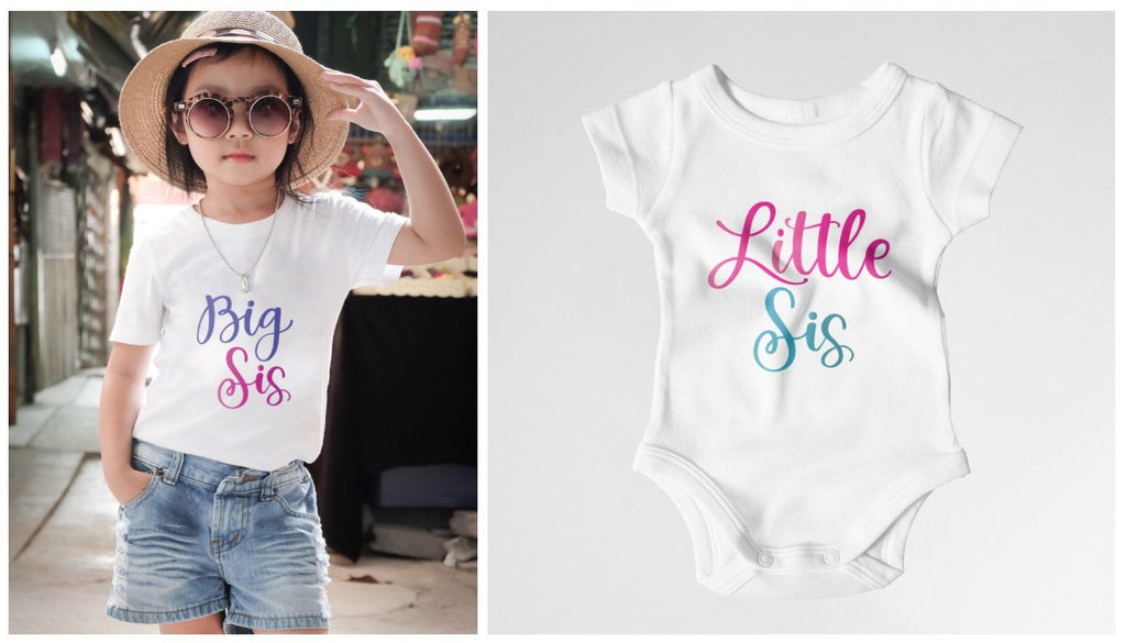 Big Sis Little Sis Hand Lettered Cut file - So Fontsy