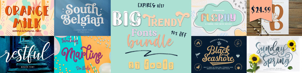 Best Selling Fonts Bundle - So Fontsy