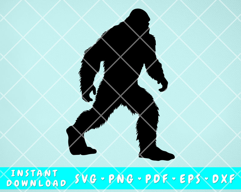 Bigfoot Silhouette SVG, Yeti SVG, Sasquatch SVG, Bigfoot Clipart ...