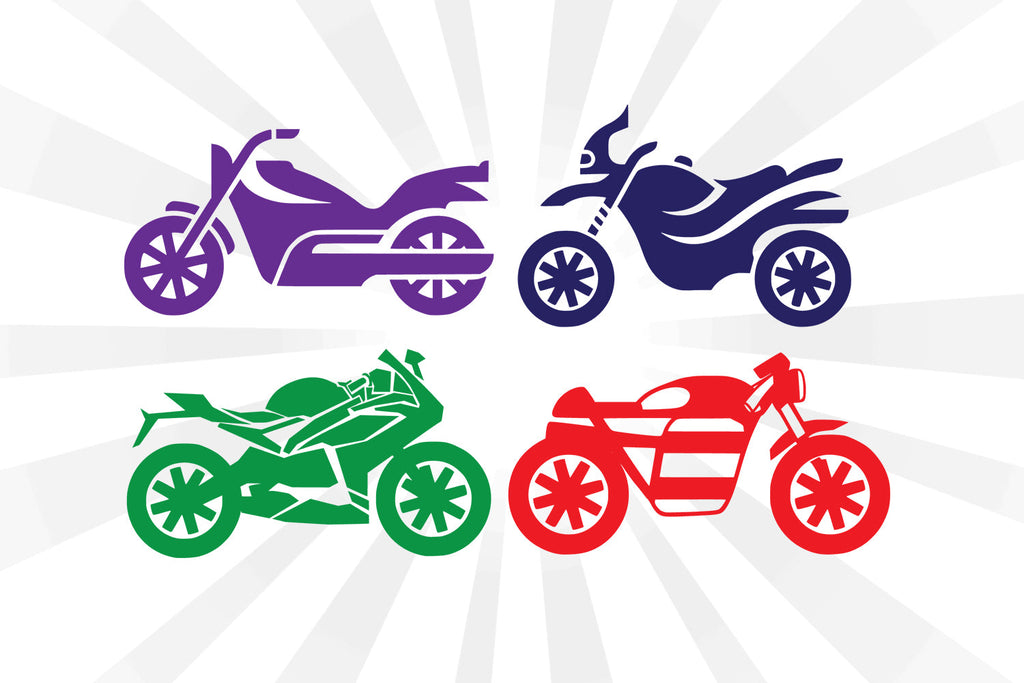Bikes Design Logo Set Vector - So Fontsy