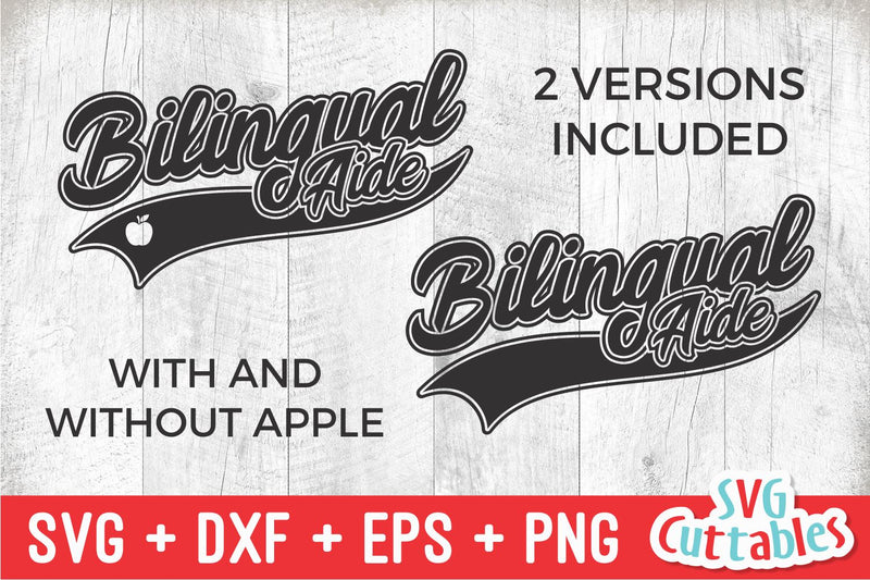 Bilingual Aide svg - Teacher svg - Occupation - Swoosh - svg - dxf - e ...